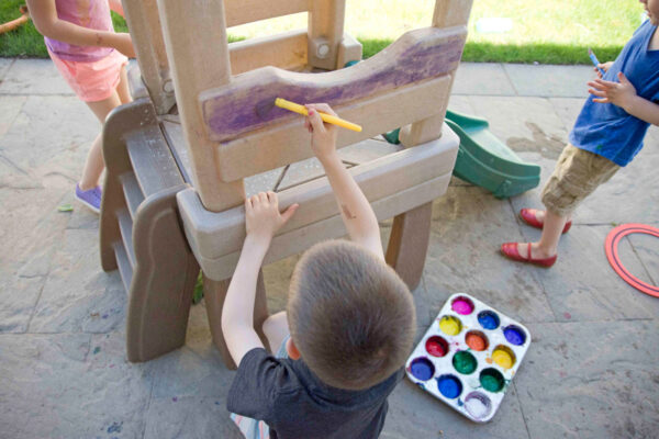 Outdoor Toy Paint: A Summer Activity - Busy Toddler