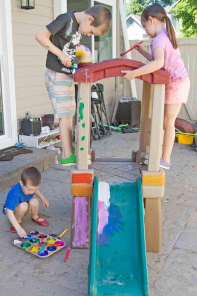 Outdoor Toy Paint: A Summer Activity - Busy Toddler