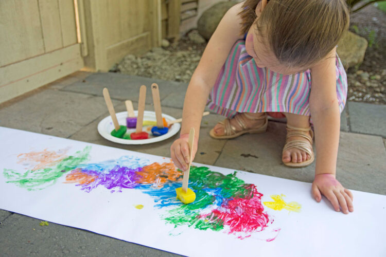 Frozen Paint Summer Activity - Busy Toddler