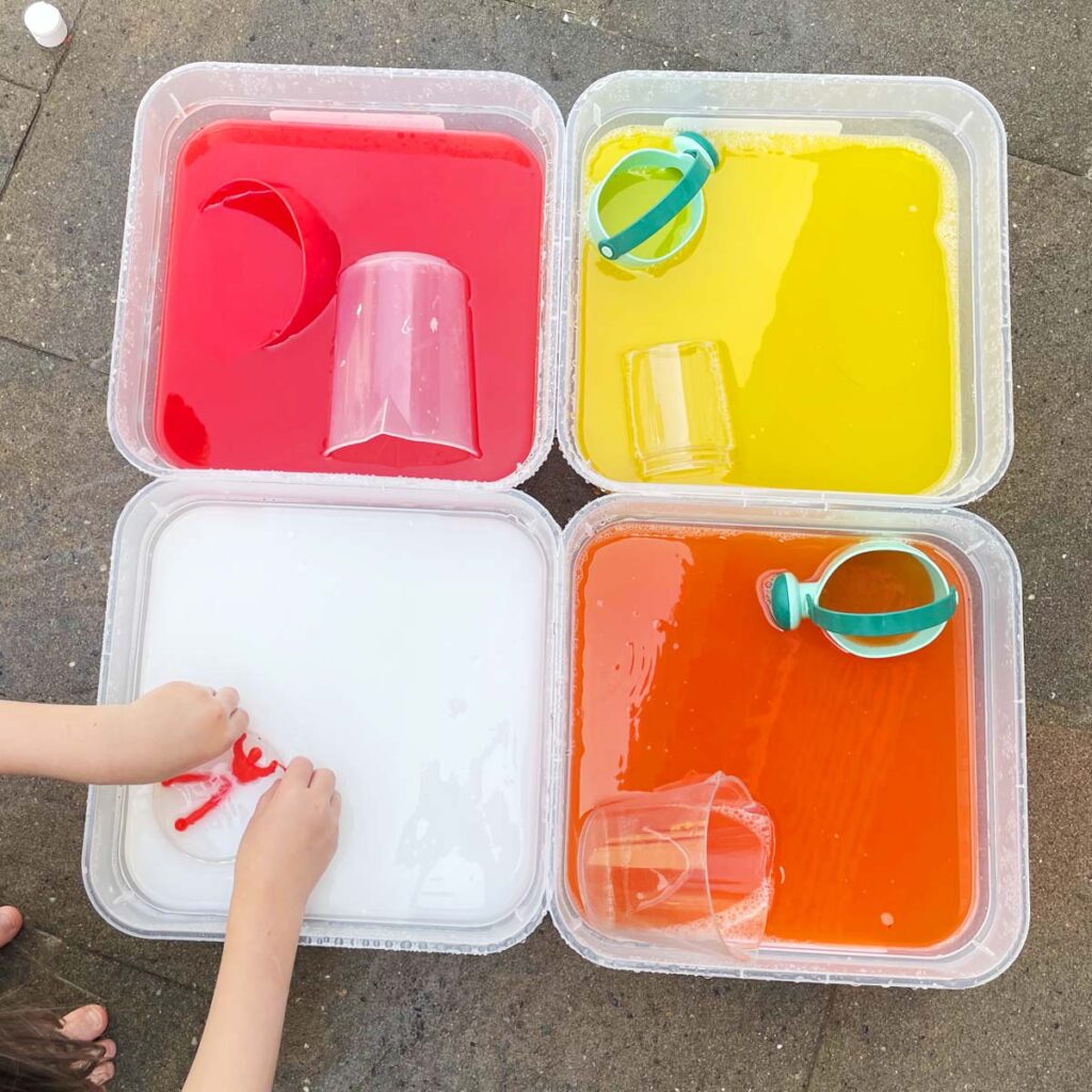 Outdoor Colored Water Station - Busy Toddler