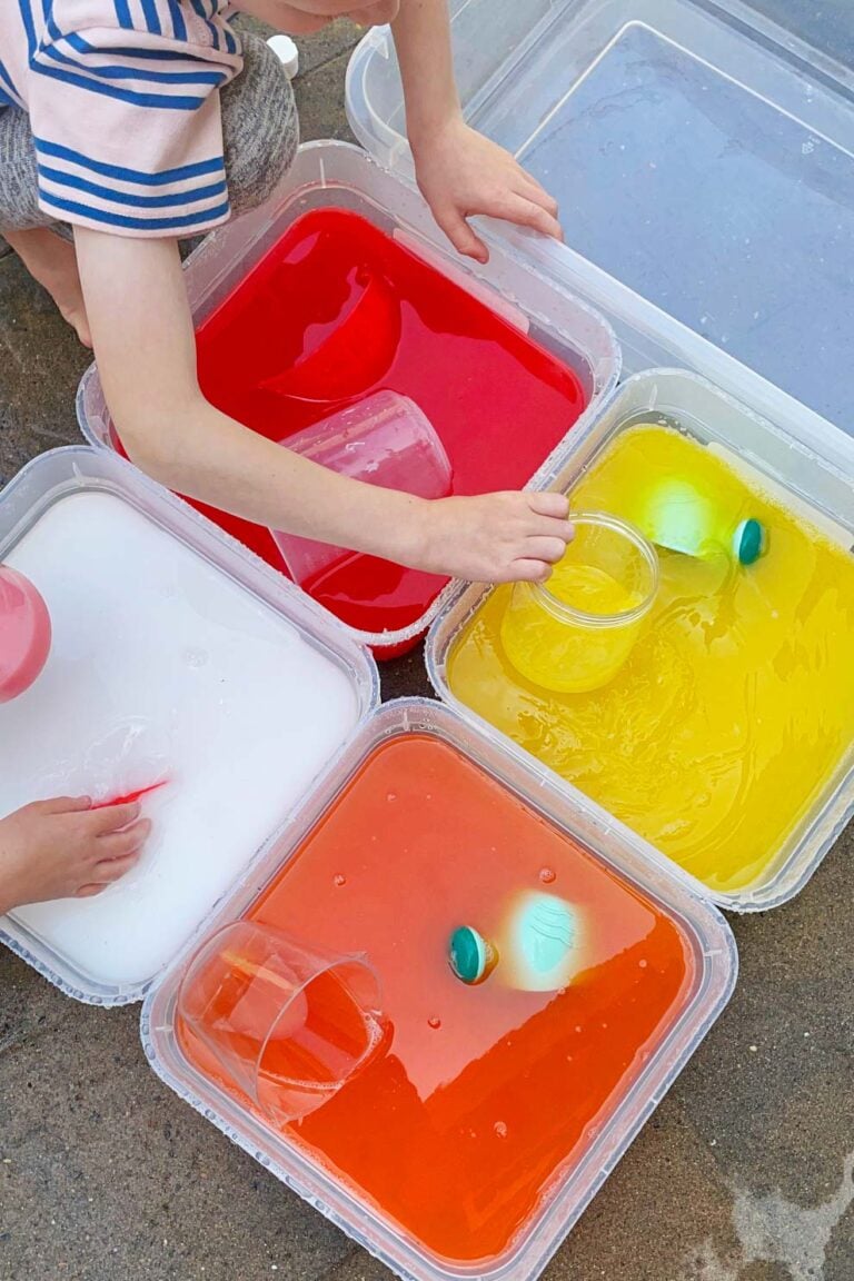 Outdoor Colored Water Station - Busy Toddler