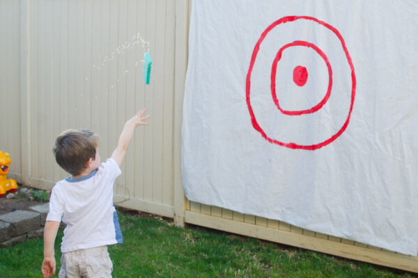 Sponge Targets Outdoor Activity - Busy Toddler