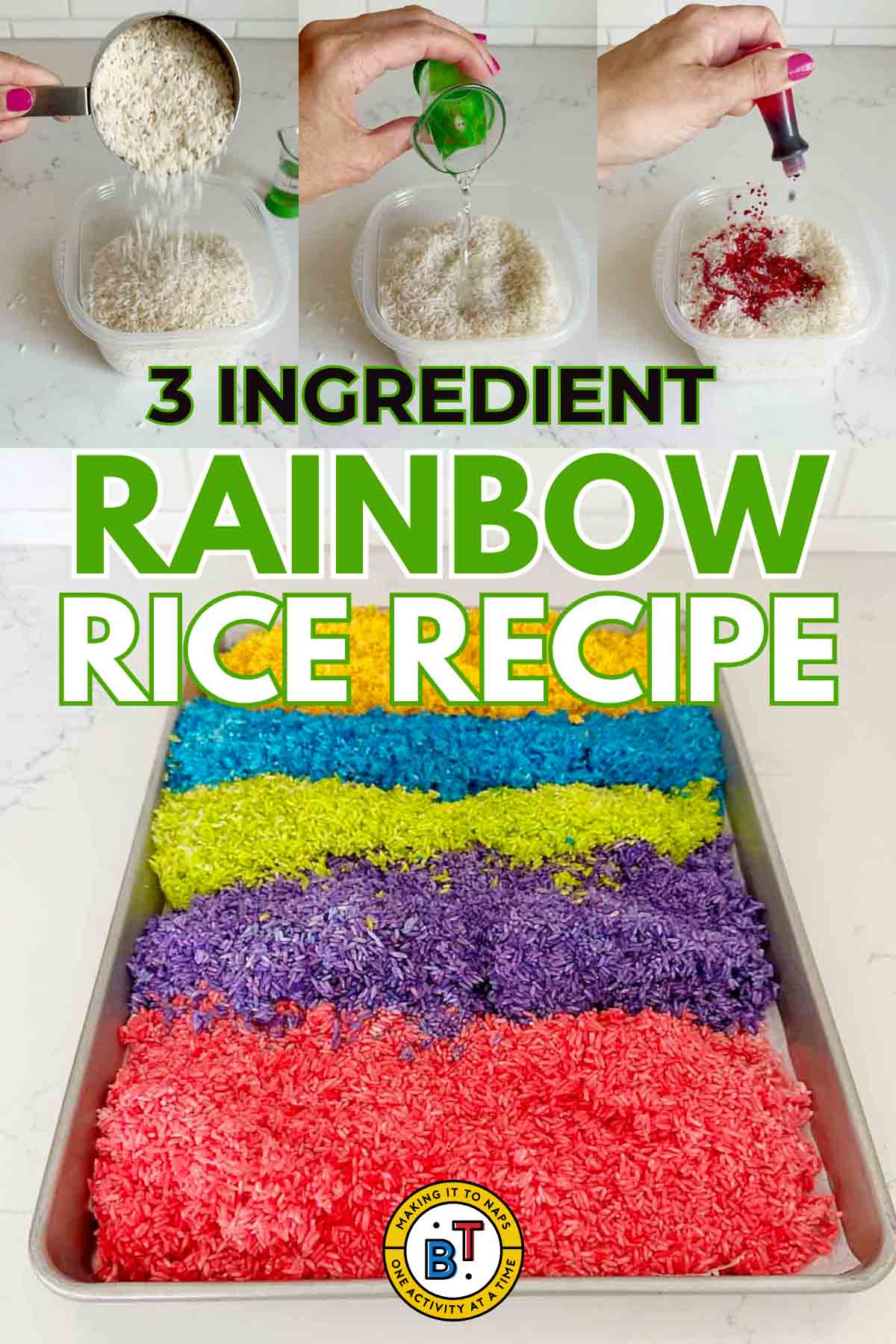 How to Dye Rice - Busy Toddler