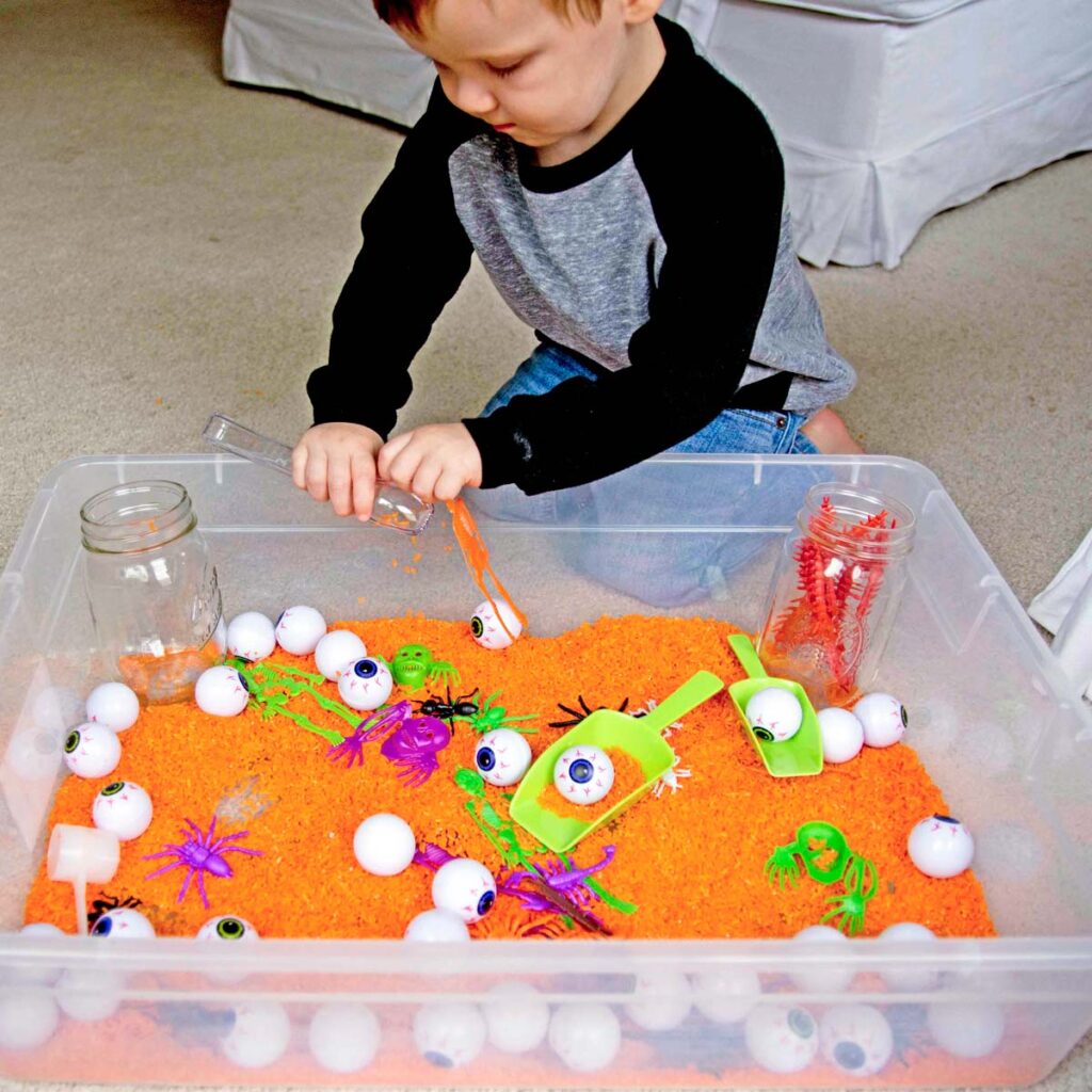Halloween Sensory Activity: Dollar Store Bin - Busy Toddler