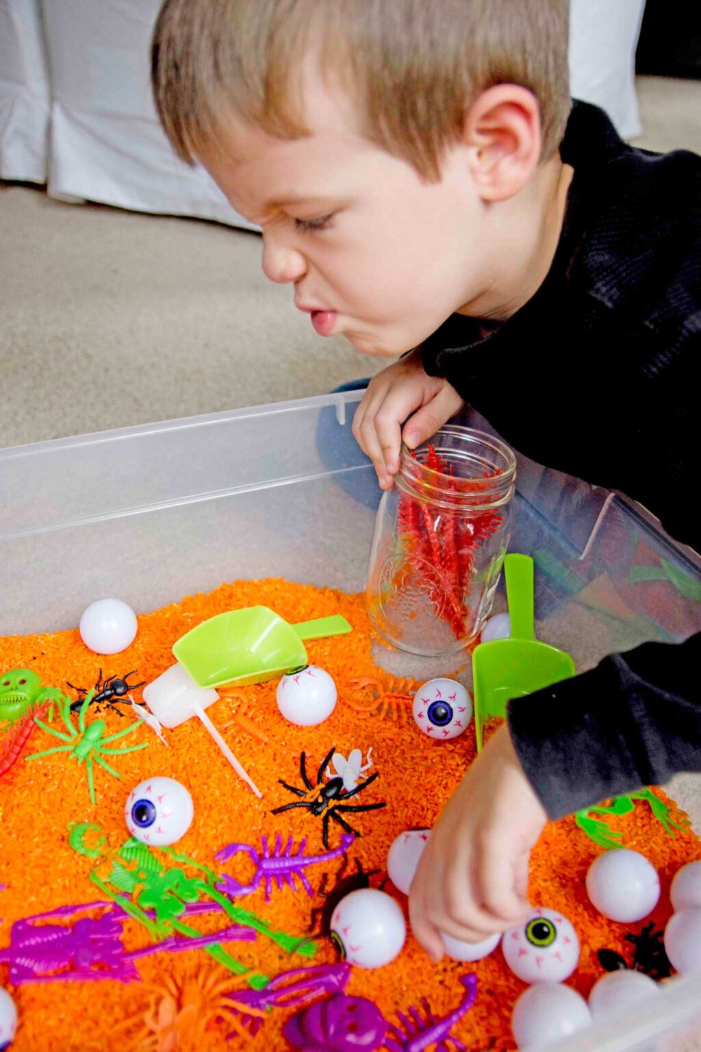 Halloween Sensory Activity: Dollar Store Bin - Busy Toddler