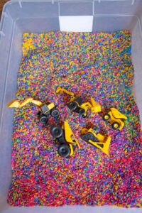Rainbow Rice Construction Site - Busy Toddler