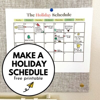 Printable Holiday Calendar for Kids - Busy Toddler