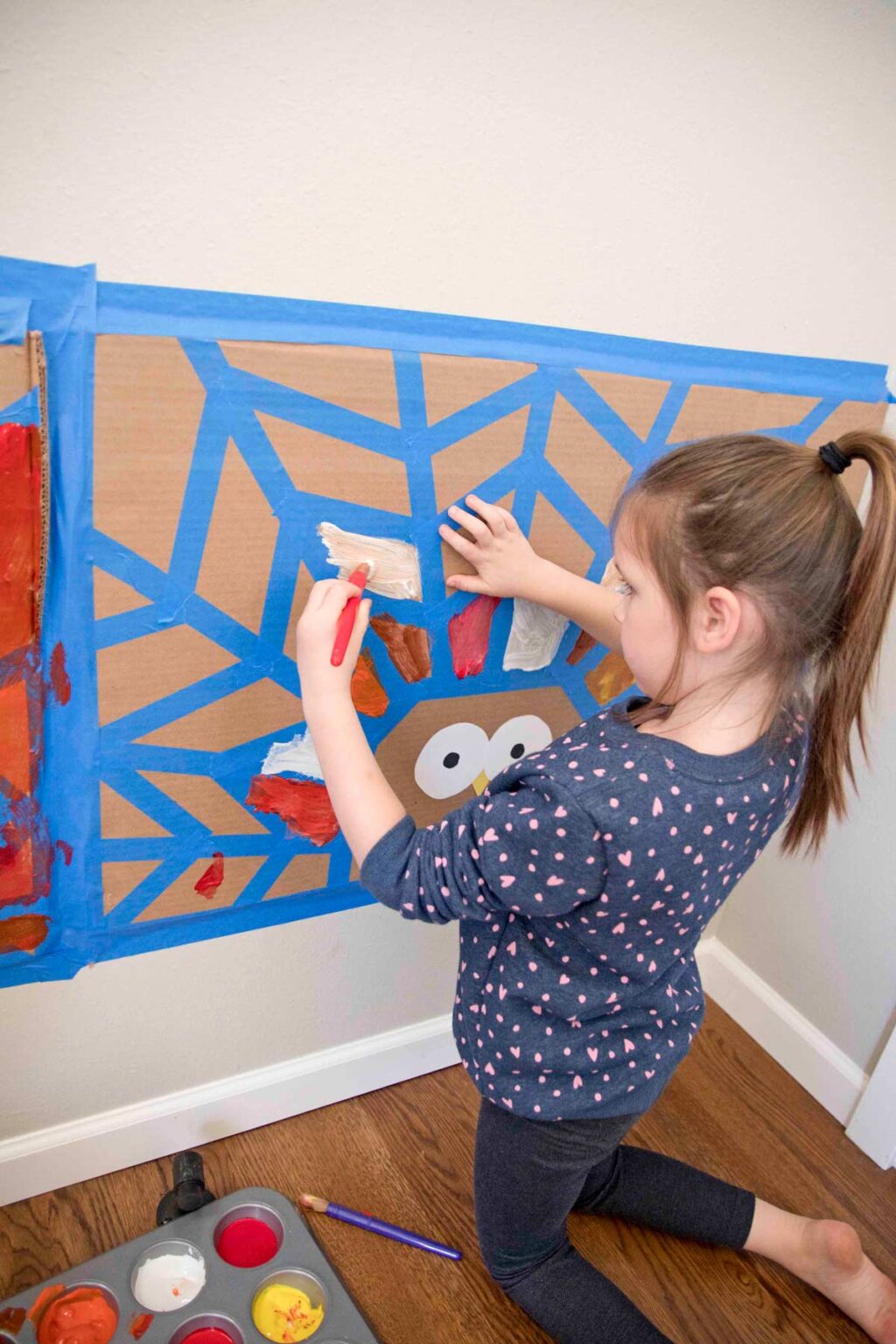 Turkey Tape Resist Art Activity - Busy Toddler