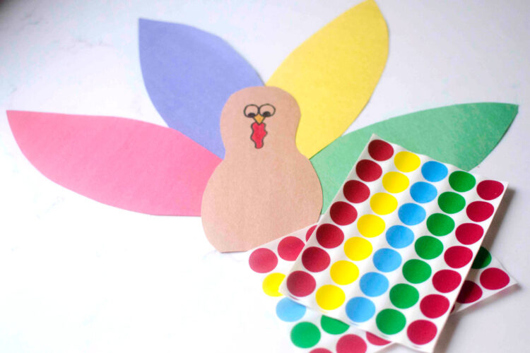 Turkey Sticker Sort - Busy Toddler