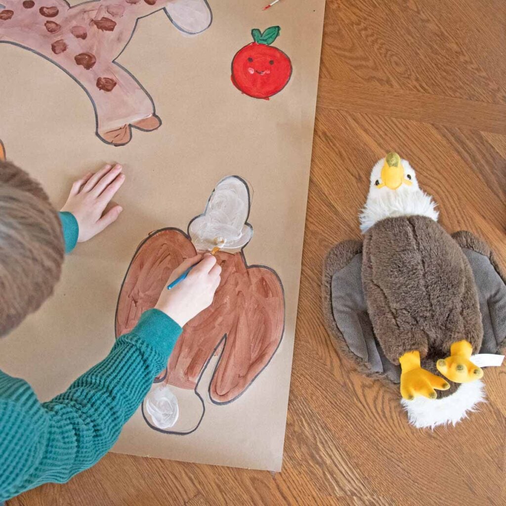 Stuffie Painting Art Activity - Busy Toddler