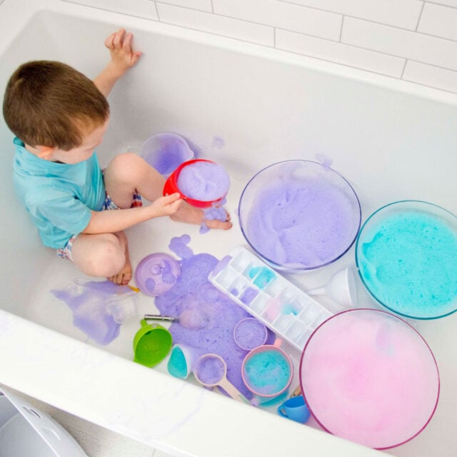 Bubble Foam Bath Activity - Busy Toddler