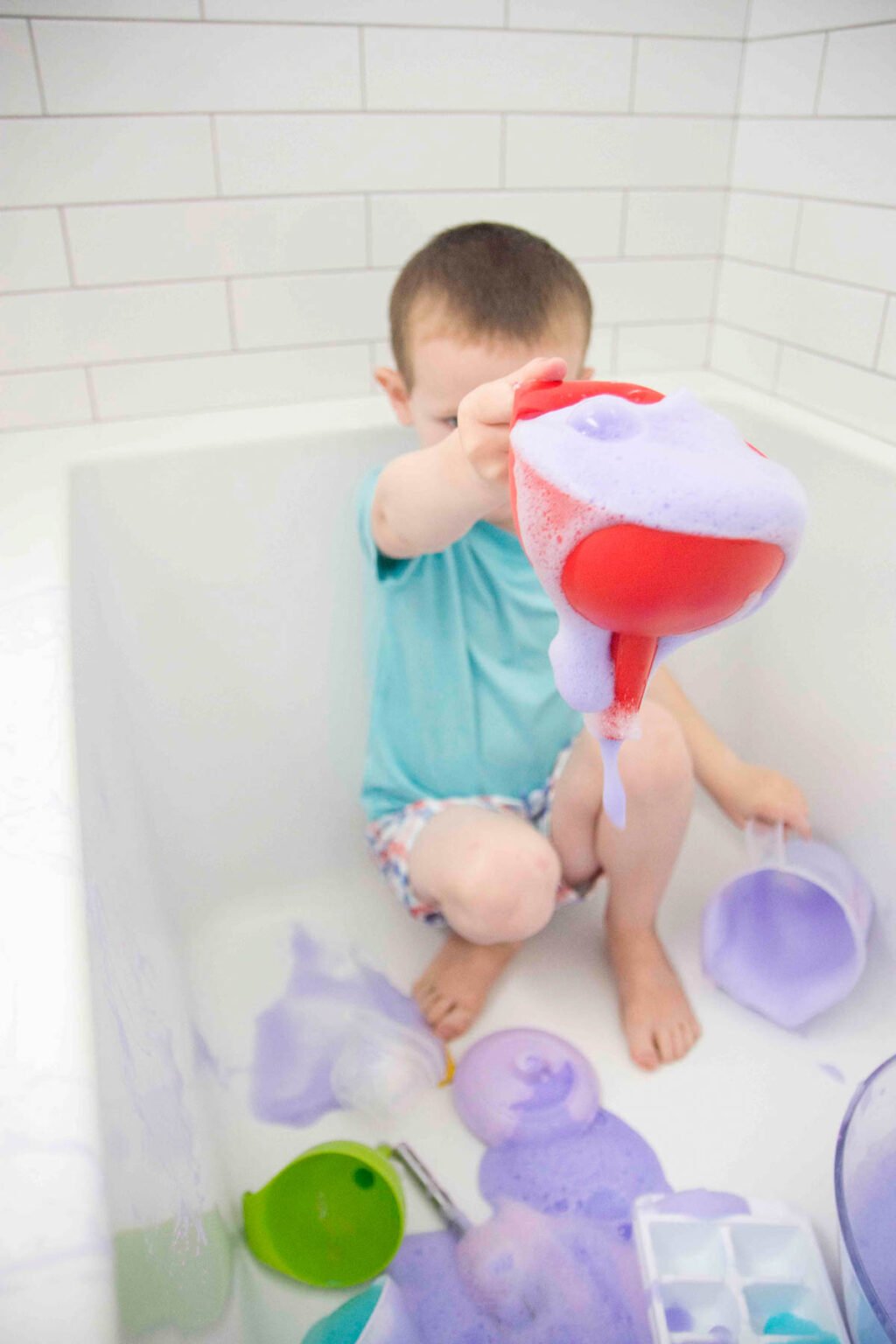 Bubble Foam Bath Activity - Busy Toddler