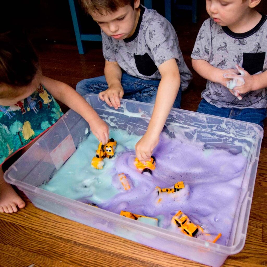 Bubble Foam Sensory Activity - Busy Toddler