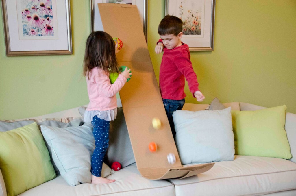 Make a DIY Ball Ramp - Busy Toddler