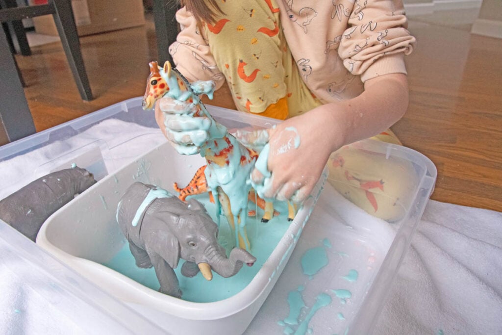Oobleck Sensory Bin - Busy Toddler