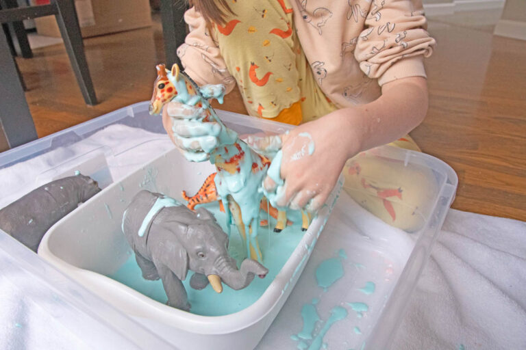Oobleck Sensory Bin - Busy Toddler