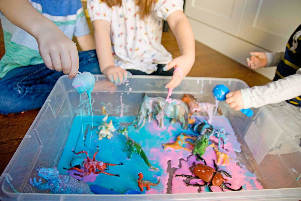 Oobleck Sensory Activity - Busy Toddler