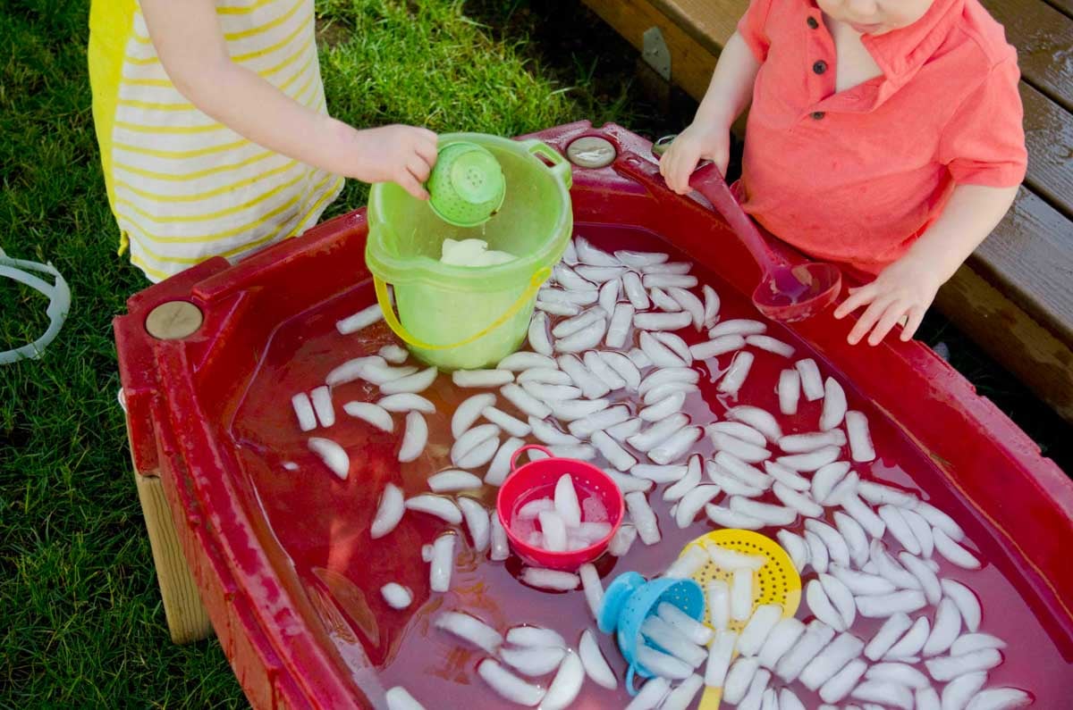 Ice Table Sensory Bin - Busy Toddler
