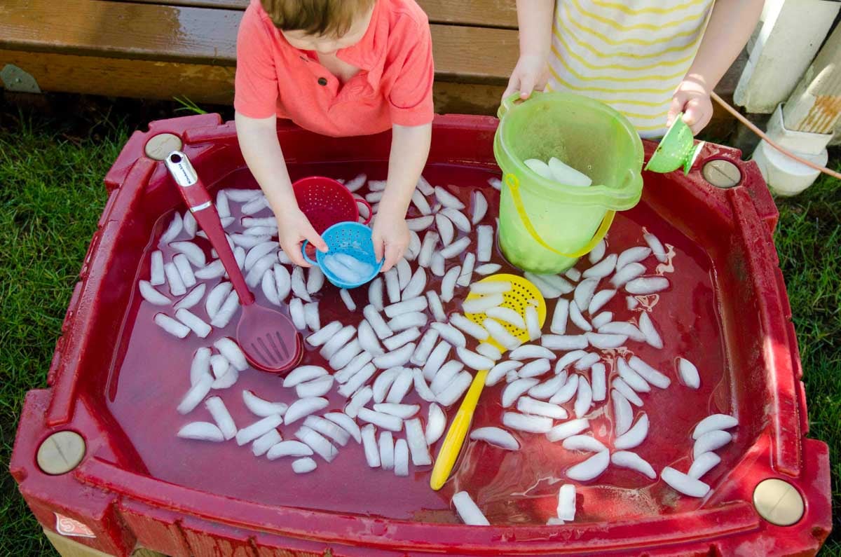 Ice Table Sensory Bin - Busy Toddler