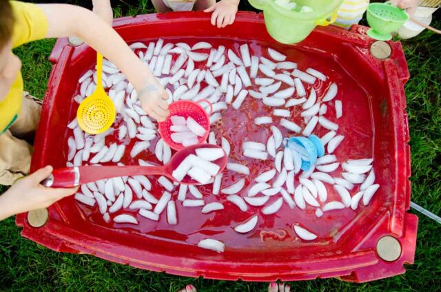 Ice Table Sensory Bin - Busy Toddler