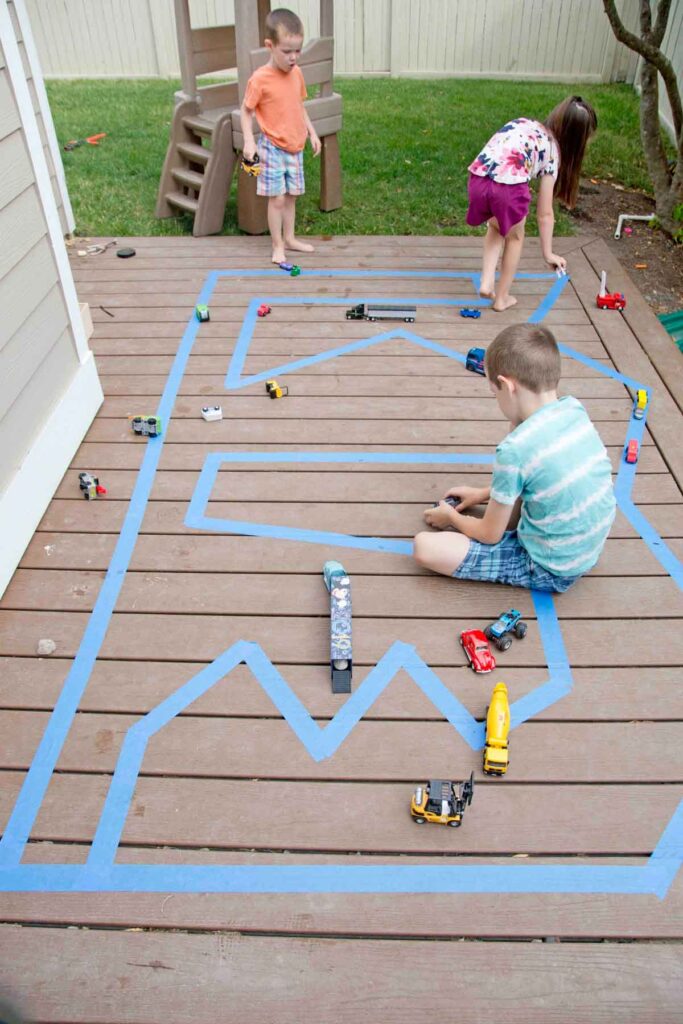 Outdoor Road Easy Activity - Busy Toddler