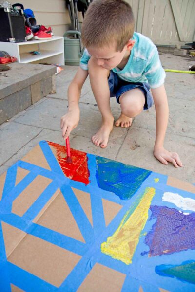 Tape Resist Art Activity for Kids - Busy Toddler