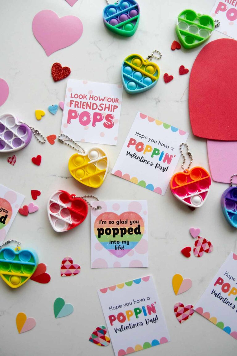 Pop Fidget Valentine Cards (Free Printable) - Busy Toddler