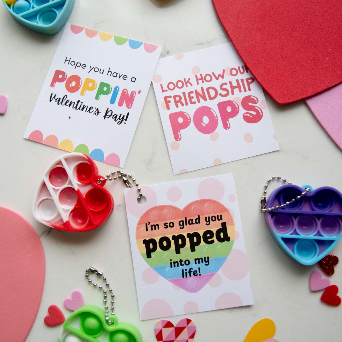 Pop Fidget Valentine Cards (Free Printable) - Busy Toddler